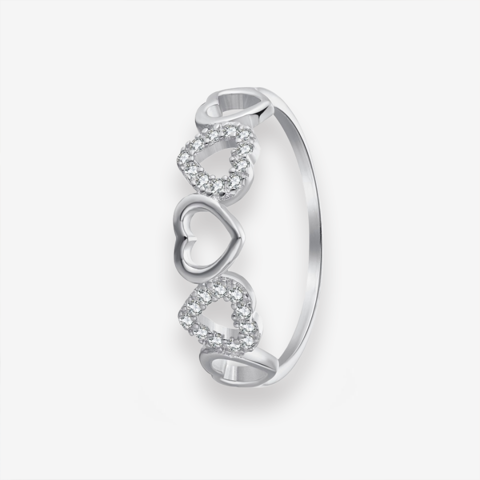 Anillo Silueta de Corazones – Hebe