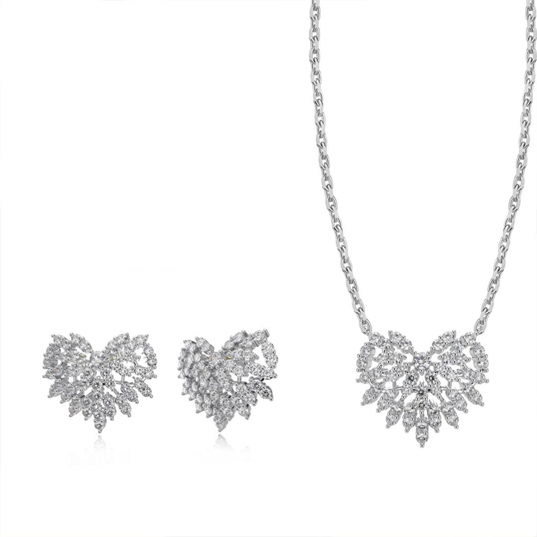 Set de Plata Heart Shape - Hebe